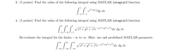 Solved 3. (5 points) Find the value of the following | Chegg.com