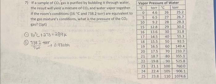 Solved If a sample of CO2 gas is purified by bubbling it | Chegg.com
