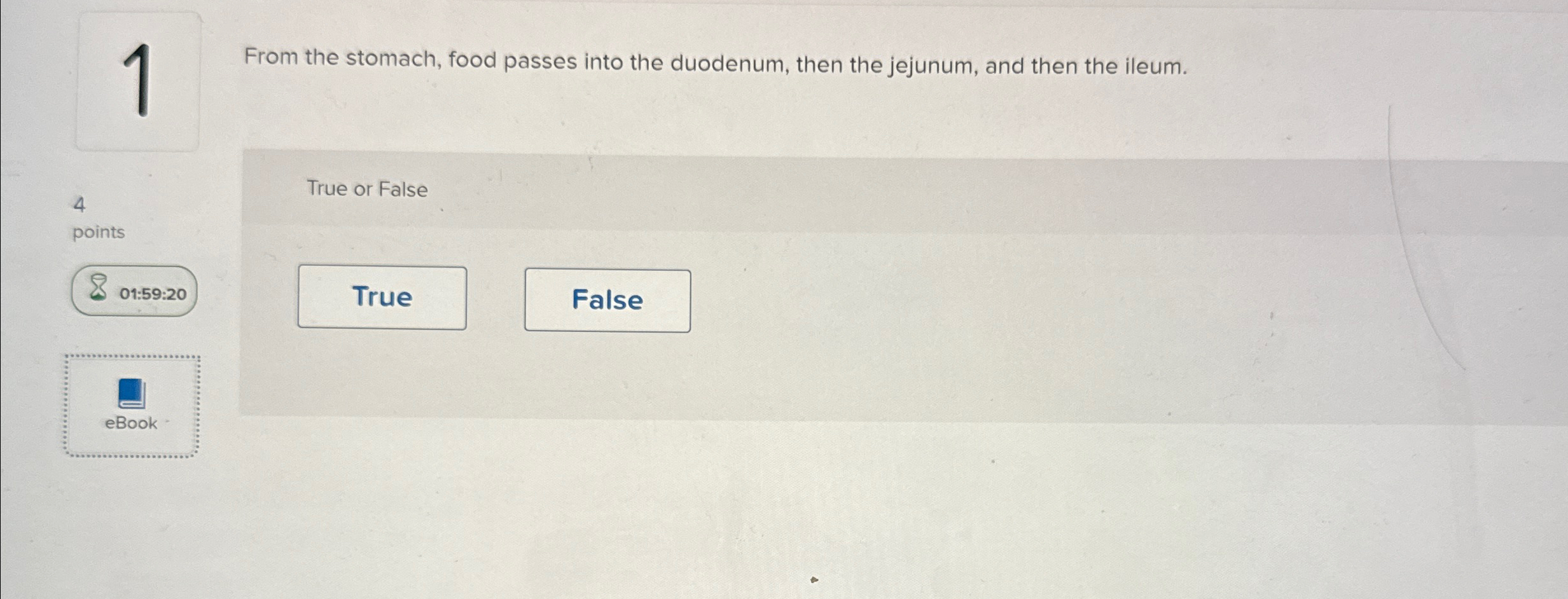 Solved 1 ﻿From the stomach, food passes into the duodenum, | Chegg.com