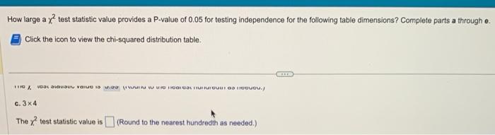 Solved How large a x2 test statistic value provides a | Chegg.com