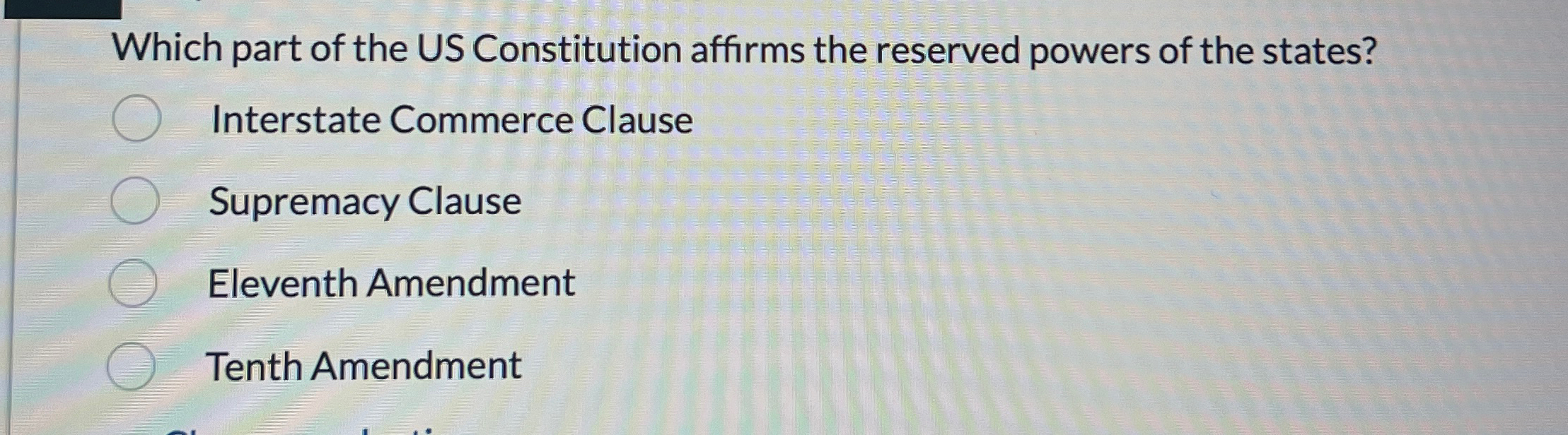 Solved Which part of the US Constitution affirms the | Chegg.com