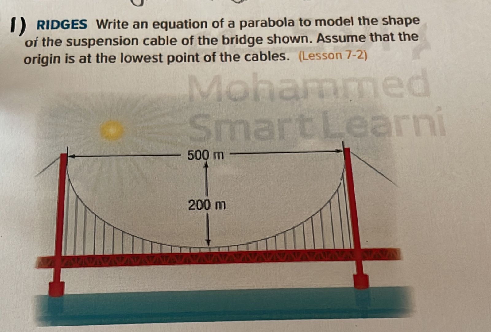 Solved RIDGES Write an equation of a parabola to model the | Chegg.com