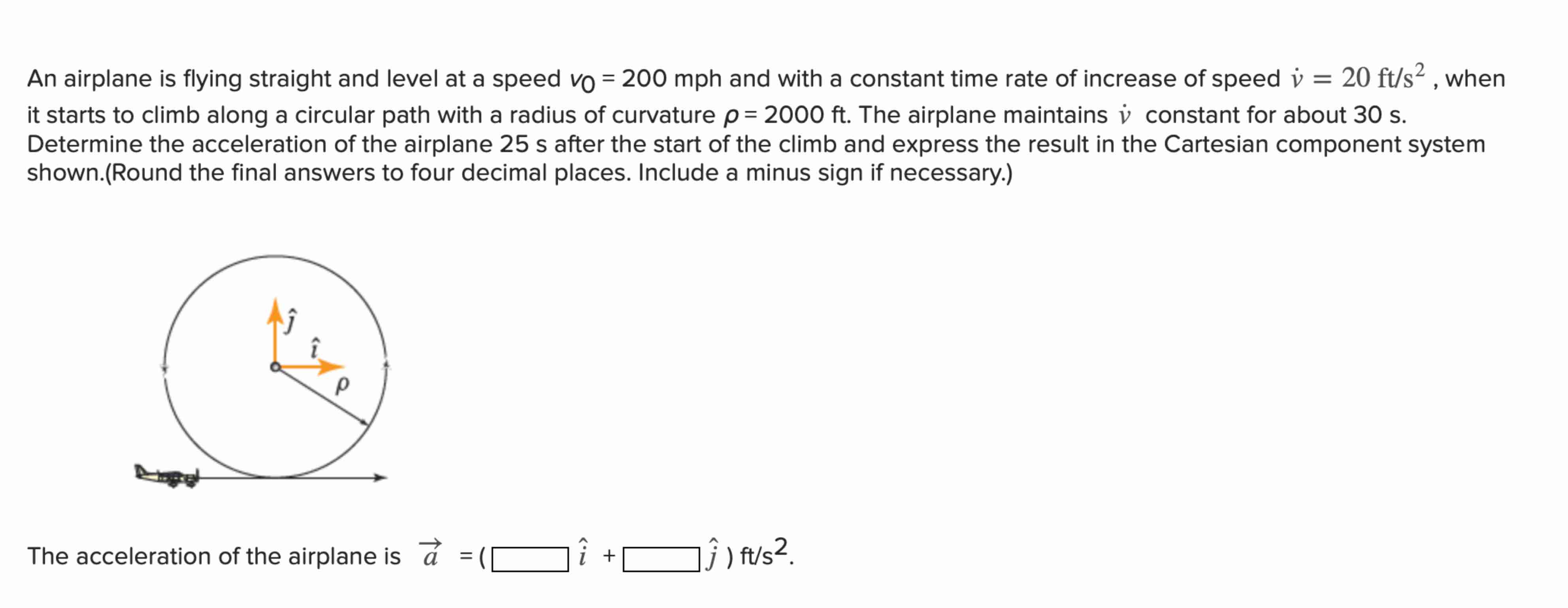 Solved An ﻿airplane is ﻿flying straight and level at ﻿a | Chegg.com