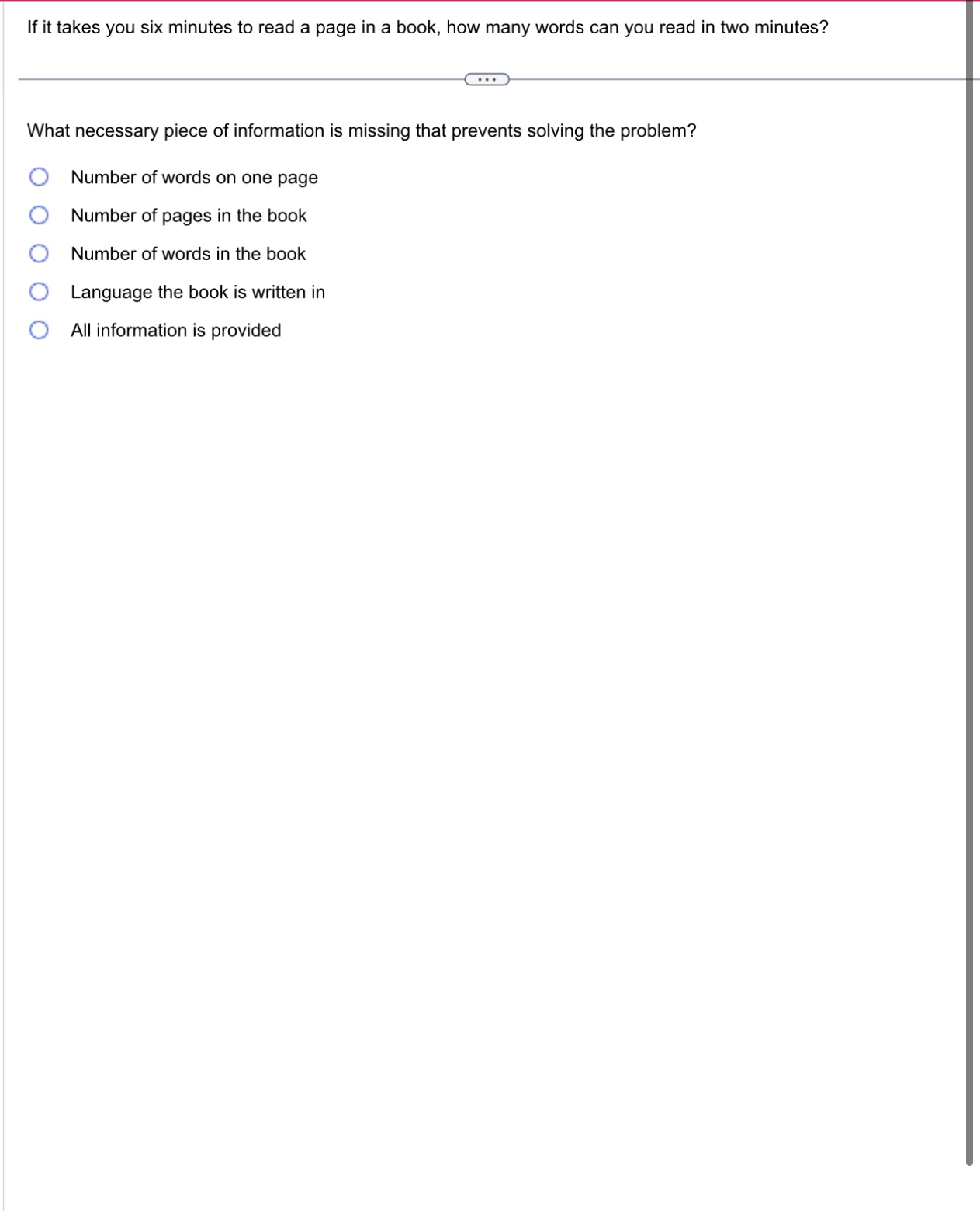 Solved If it takes you six minutes to read a page in a book, | Chegg.com
