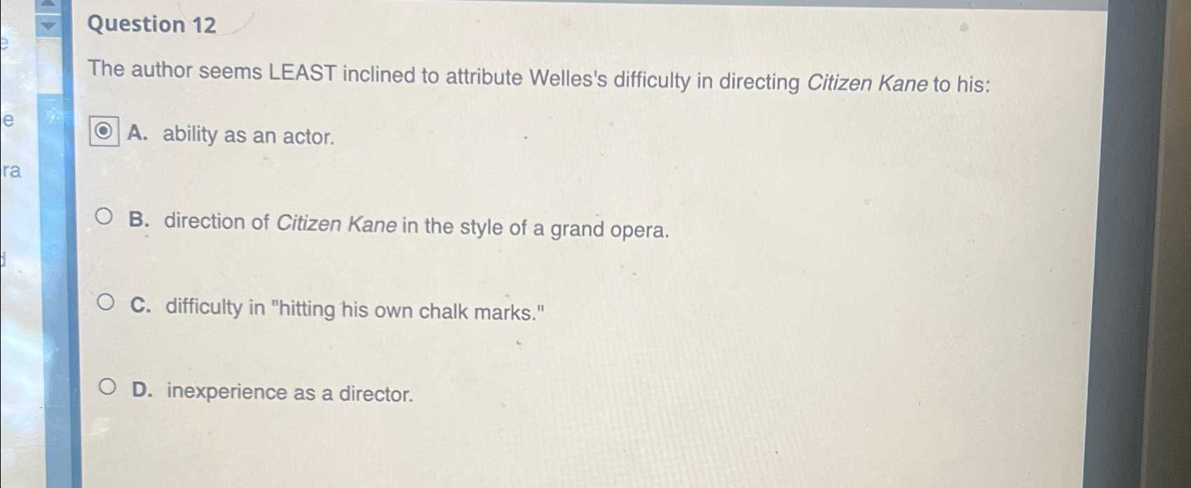 Solved Question 12The author seems LEAST inclined to | Chegg.com