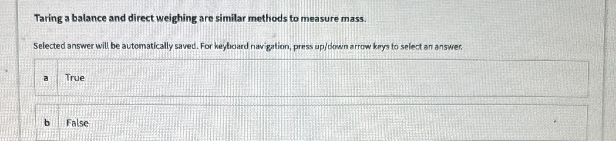 Solved Taring a balance and direct weighing are similar | Chegg.com