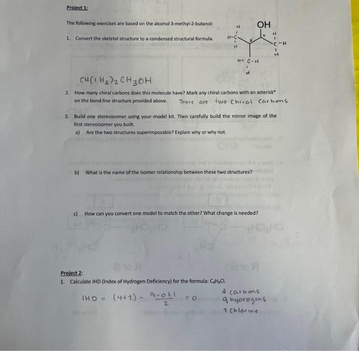 Solved The following exercises are based on the alcohol | Chegg.com