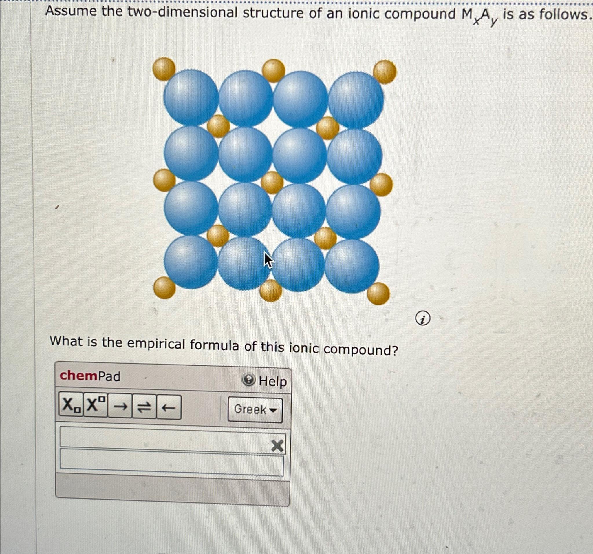 Solved Assume the two-dimensional structure of an ionic | Chegg.com