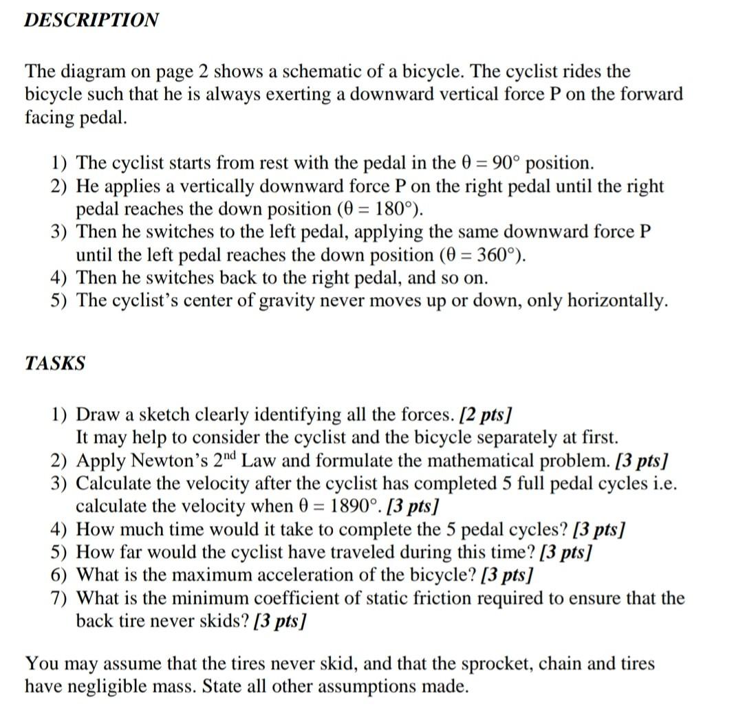 Solved DESCRIPTION The diagram on page 2 shows a schematic | Chegg.com