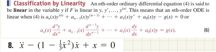 Solved State The Order Of The Given Ordinarydifferential