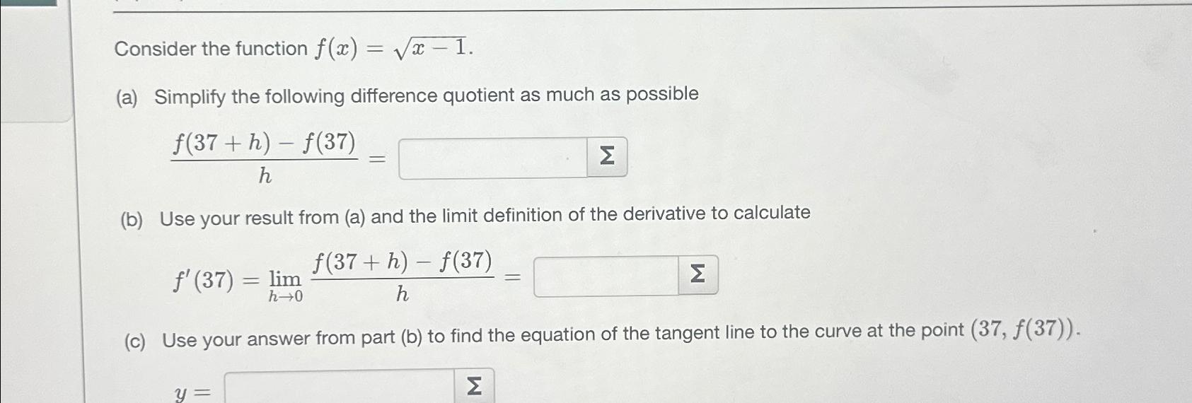 Solved Consider the function f(x)=x-12.(a) ﻿Simplify the | Chegg.com