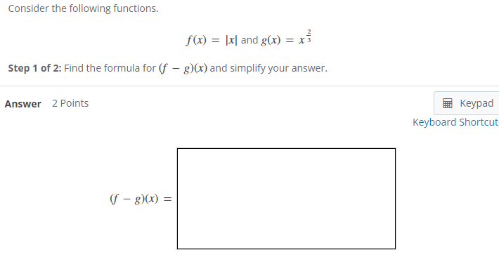 Solved Consider the following functions.f(x)=|x| ﻿and | Chegg.com