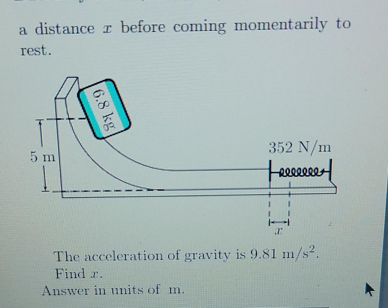 Solved part 1 of 1 10 points The 6.8 kg object is released | Chegg.com
