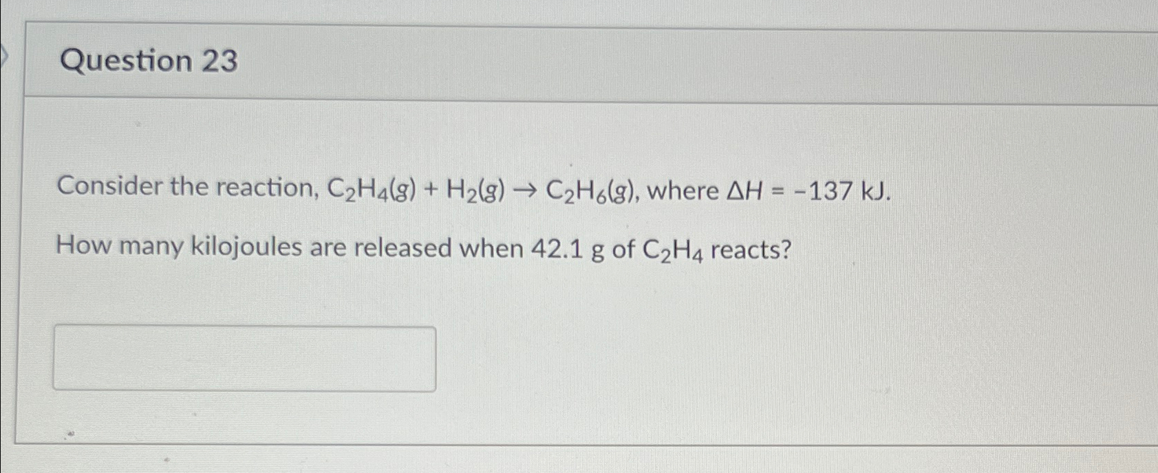 Solved Question 23Consider the reaction, | Chegg.com