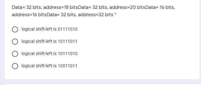 Solved Data=32 bits, address=18 bitsData=32 bits, address=20 | Chegg.com