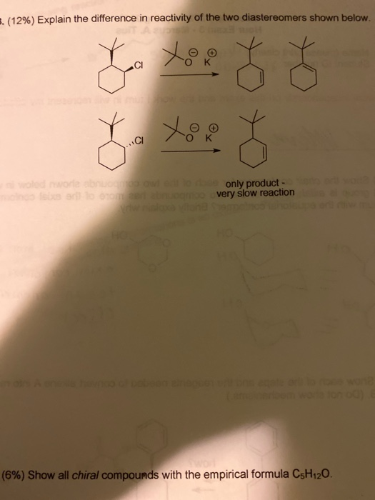 Solved 112%) Explain the difference in reactivity of the two | Chegg.com
