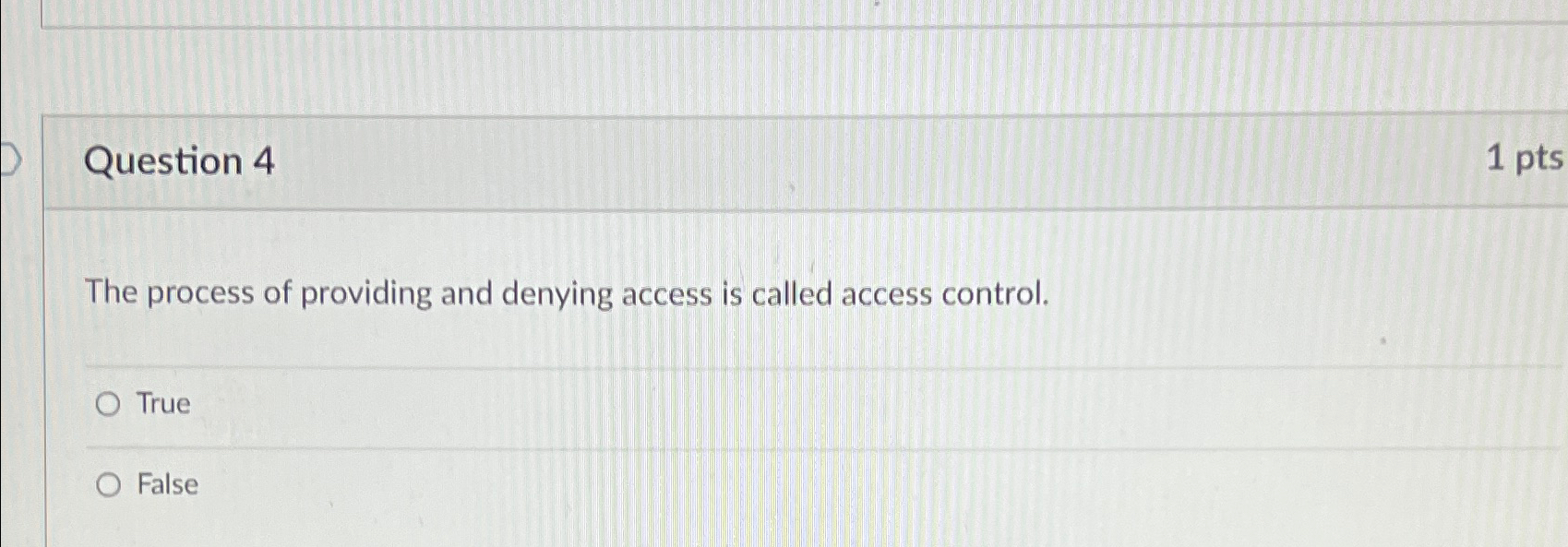 Solved Question 41 ﻿ptsThe process of providing and denying | Chegg.com