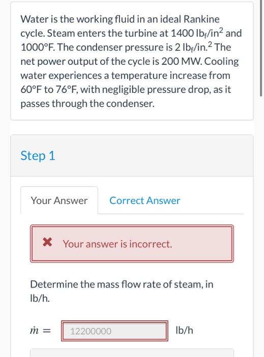 Solved Water is the working fluid in an ideal Rankine cycle. | Chegg.com
