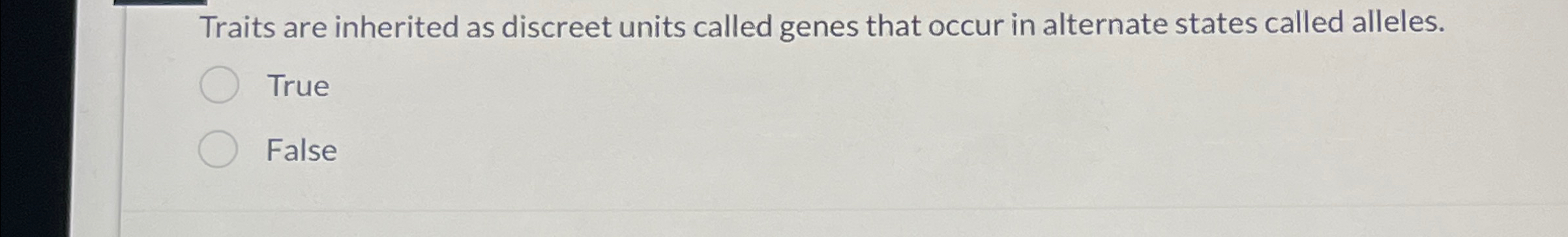 Solved Traits are inherited as discreet units called genes | Chegg.com