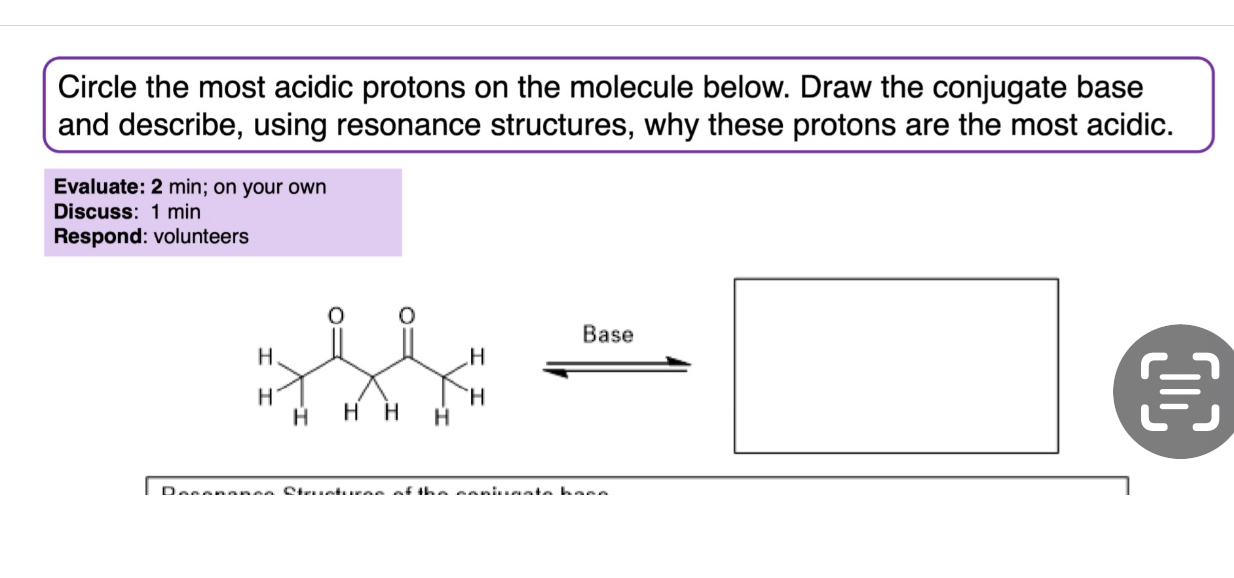 Solved Circle the most acidic protons on the molecule below. | Chegg.com