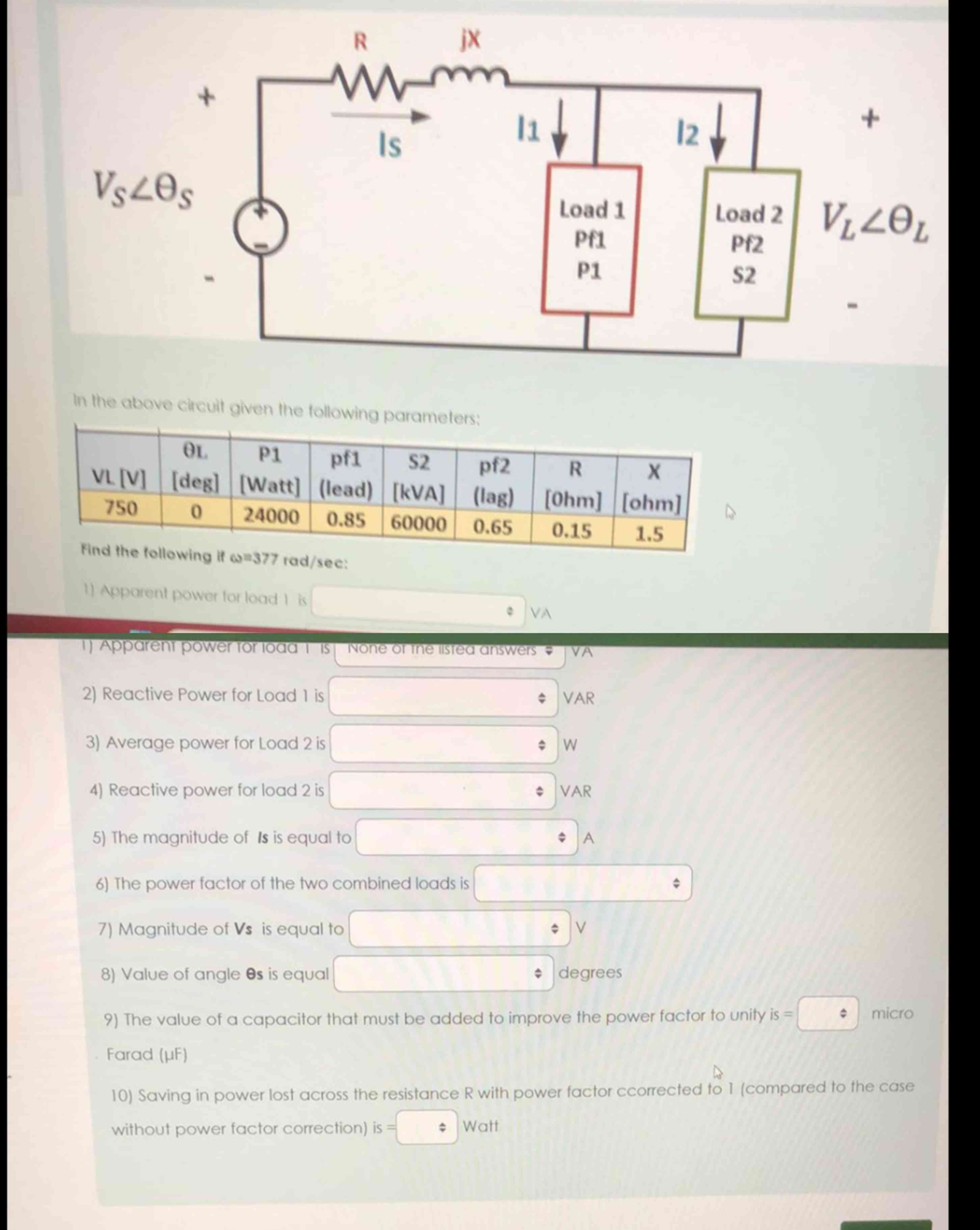 In the above circuit given the following | Chegg.com