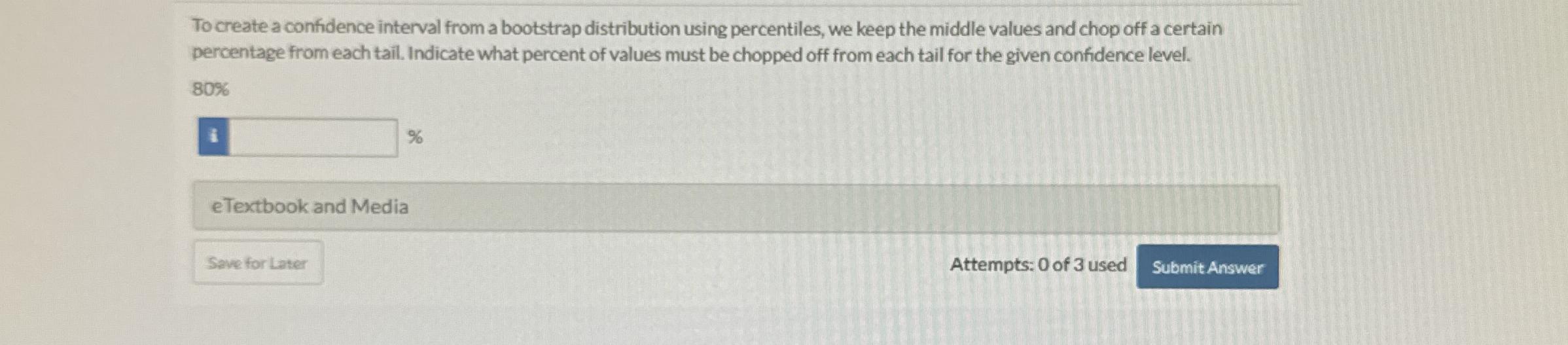 Solved To create a confidence interval from a bootstrap | Chegg.com