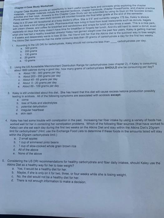 Solved e Chapter 4 Case Study Worksheet Chapter Case Studies | Chegg.com Solved e Chapter 4 Case Study Worksheet Chapter Case Studies | Chegg.com