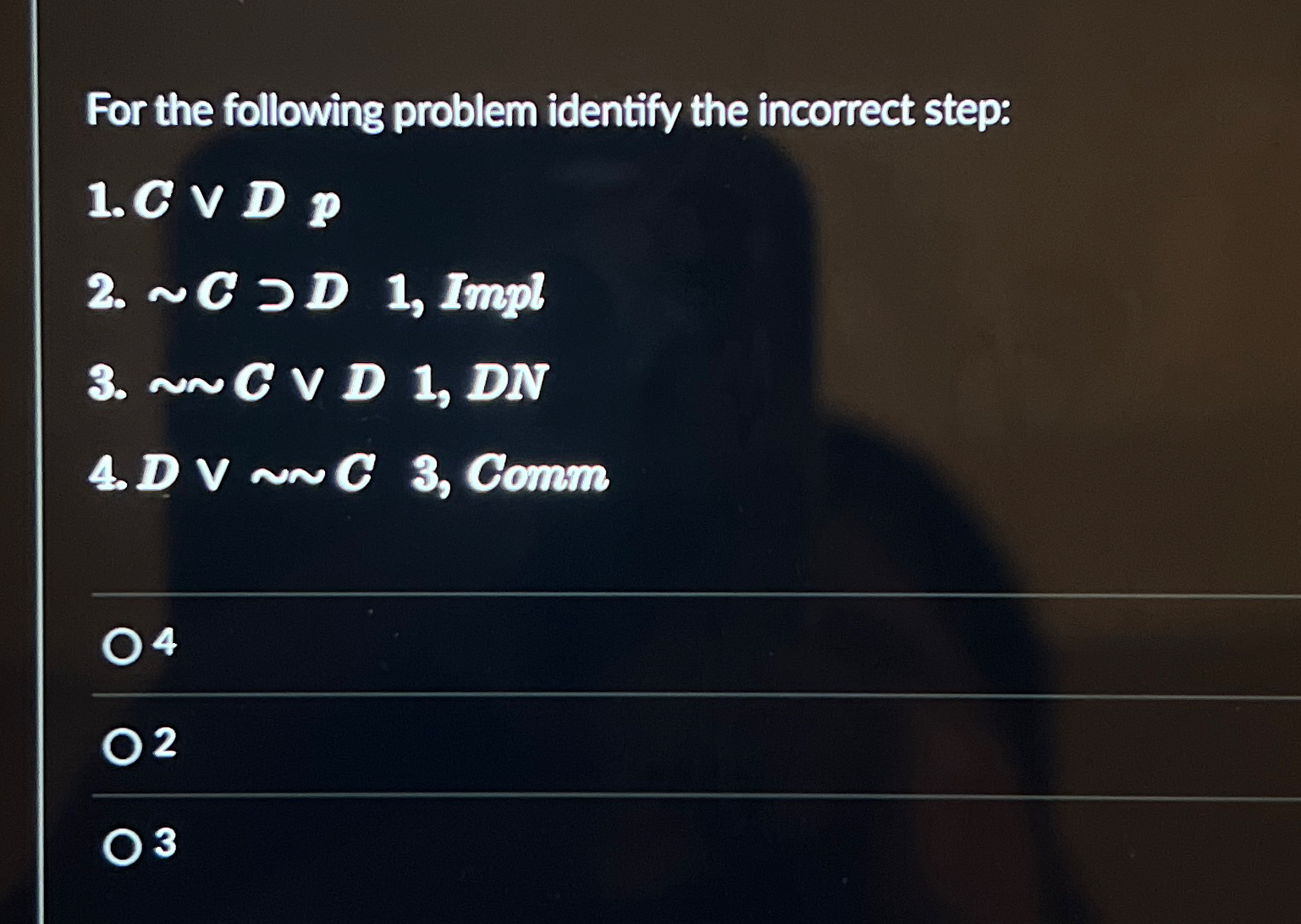 For the following problem identify the incorrect | Chegg.com