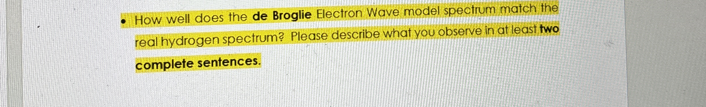 High Quality SOLUTION How well does the de Broglie Electron Wave model ...