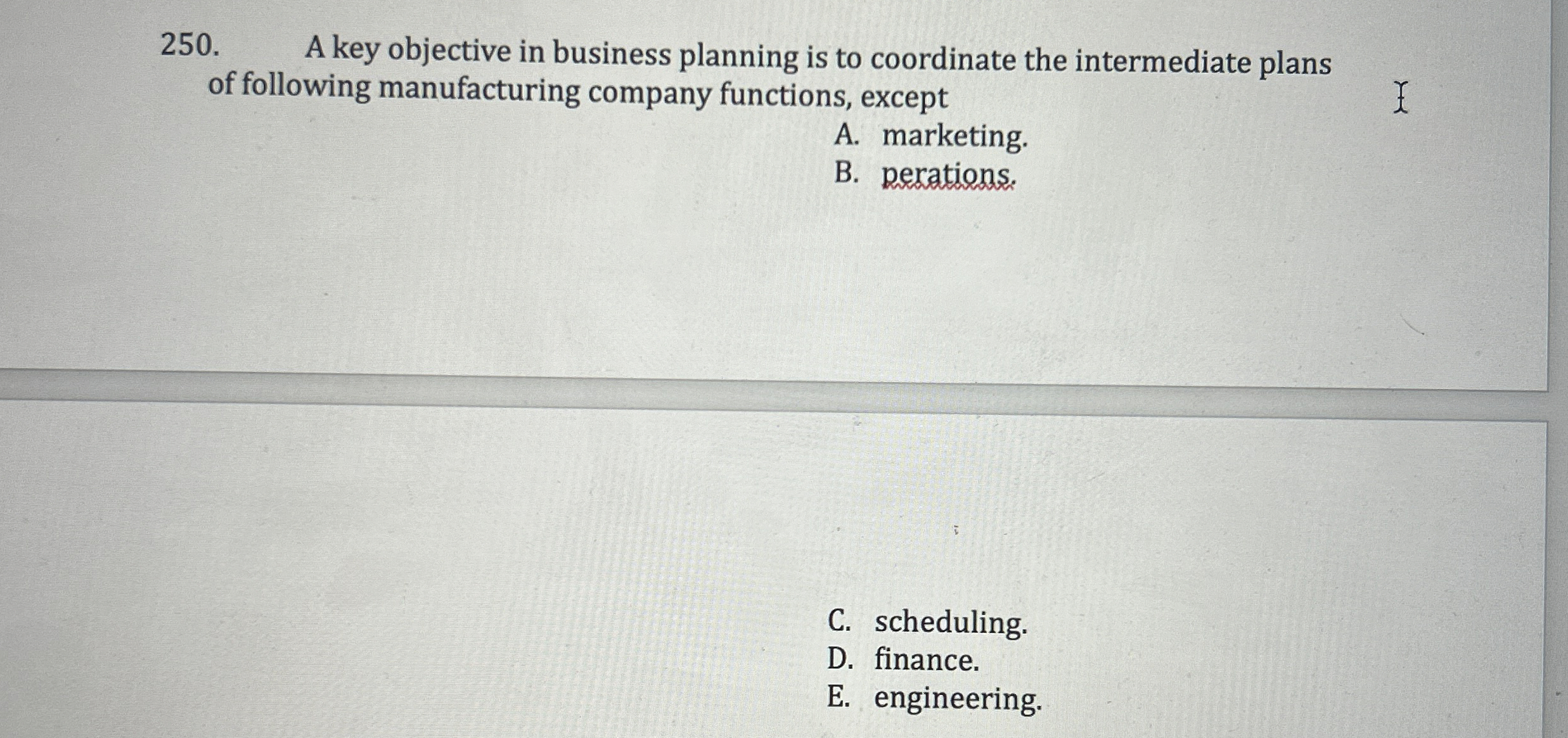 Solved A key objective in business planning is to coordinate | Chegg.com