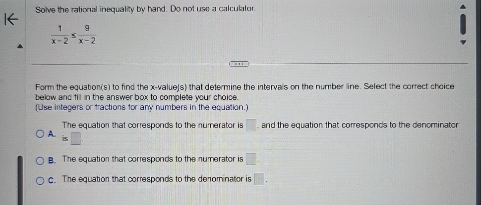 Solved Solve the rational inequality by hand. Do not use a | Chegg.com