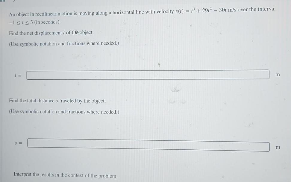 Solved An Object In Rectilinear Motion Is Moving Along A