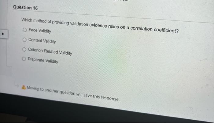 [Solved]: Which method of providing validation evidence rel