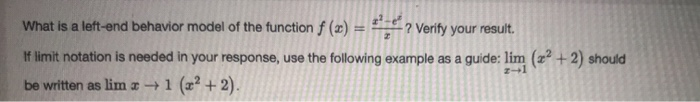 Solved What is a left-end behavior model of the function f | Chegg.com