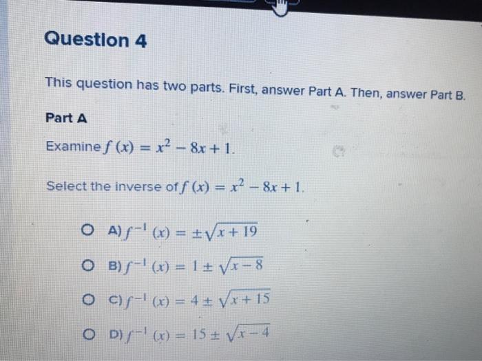 Solved Question 4 This question has two parts. First, answer | Chegg.com