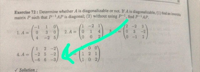 Solved Exercise 72: Determine whether A is diagonalizable or | Chegg.com