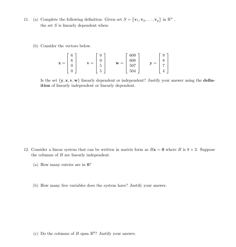 Solved (a) ﻿Complete the following definition: Given set | Chegg.com