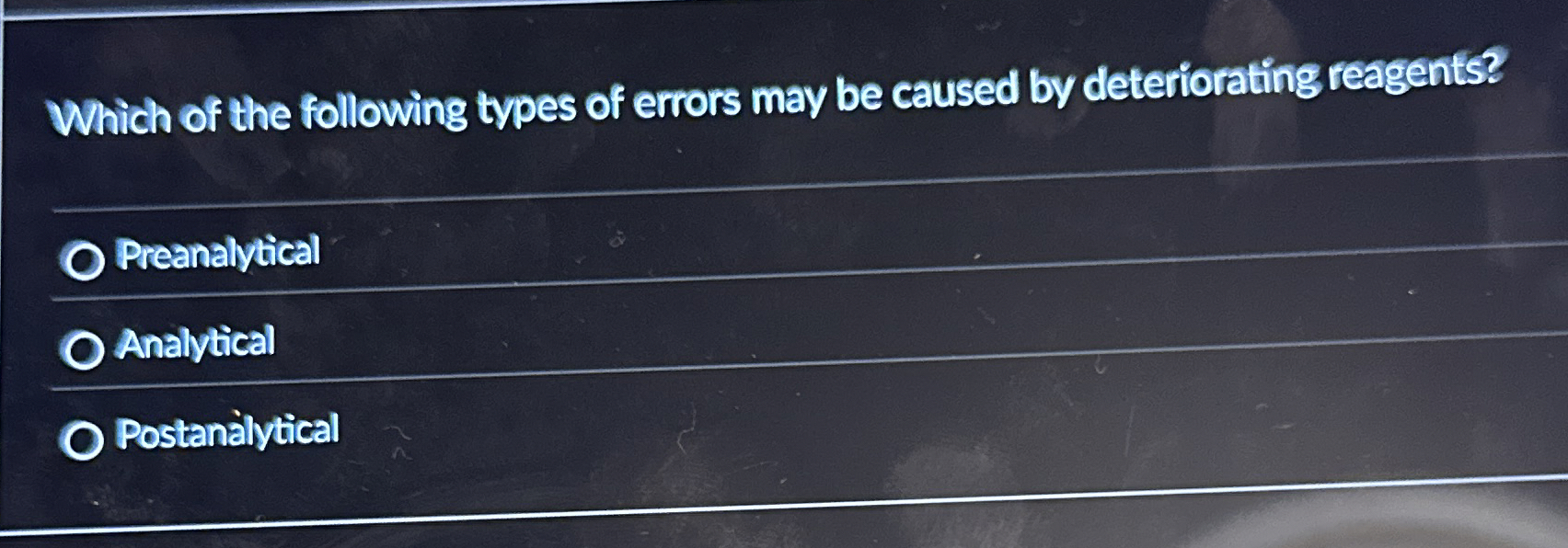 Solved Which of the following types of errors may be caused | Chegg.com
