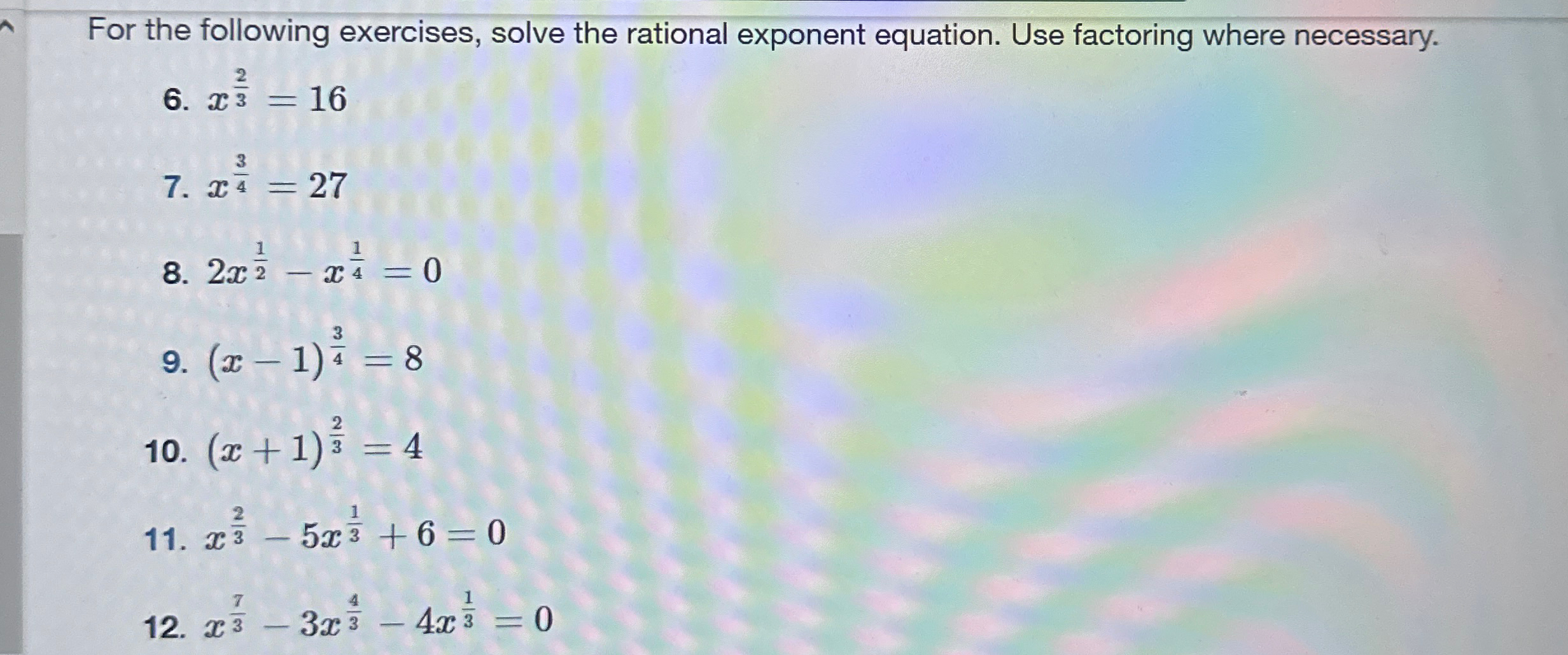 For the following exercises, solve the rational | Chegg.com
