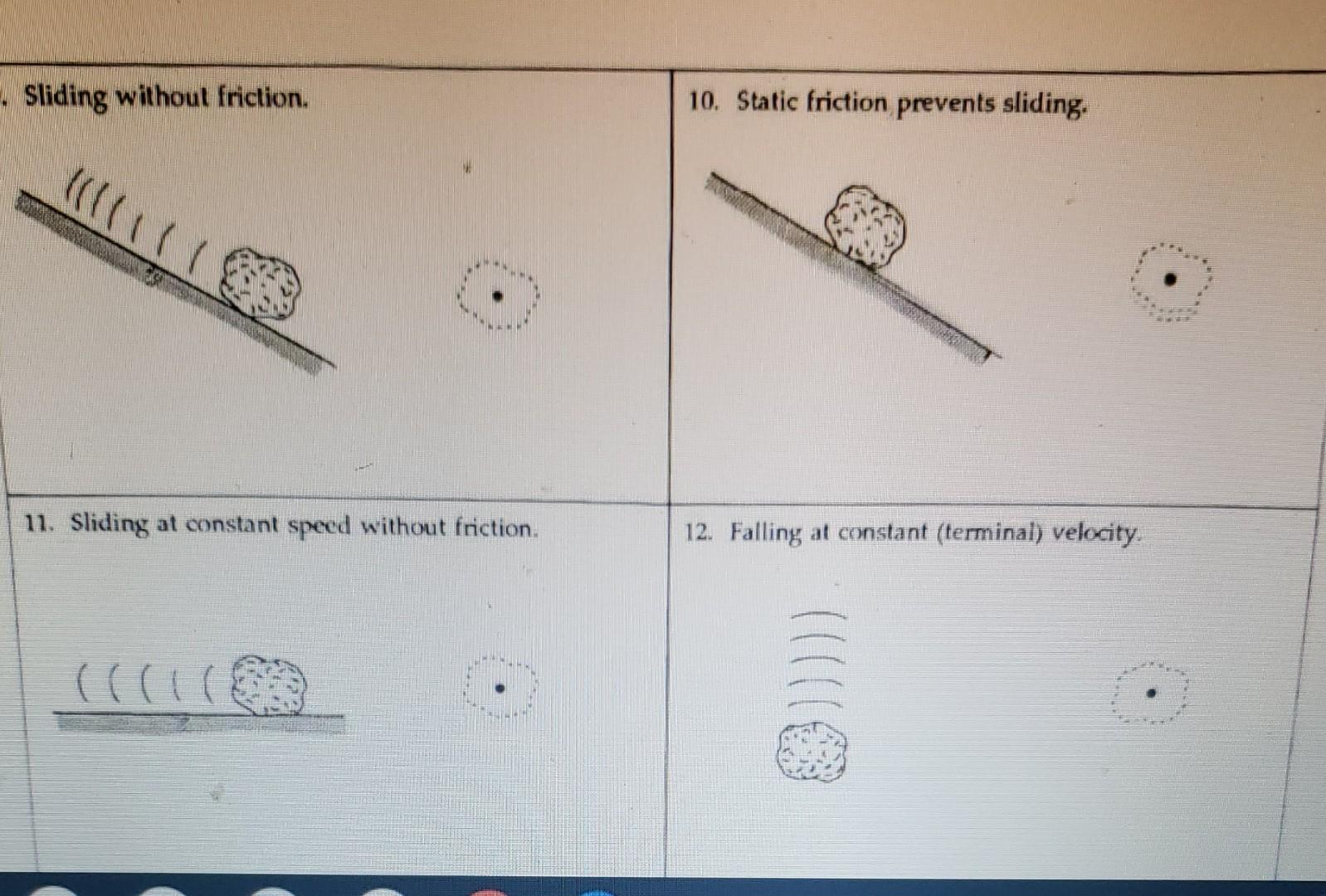 Solved Sliding without friction. 10. Static friction | Chegg.com
