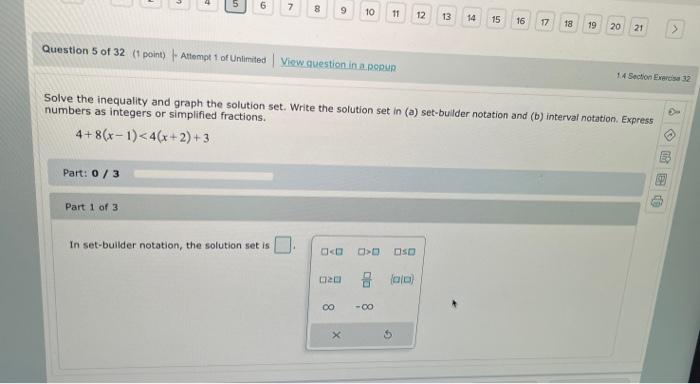 Solved Solve the inequality and graph the solution set. | Chegg.com