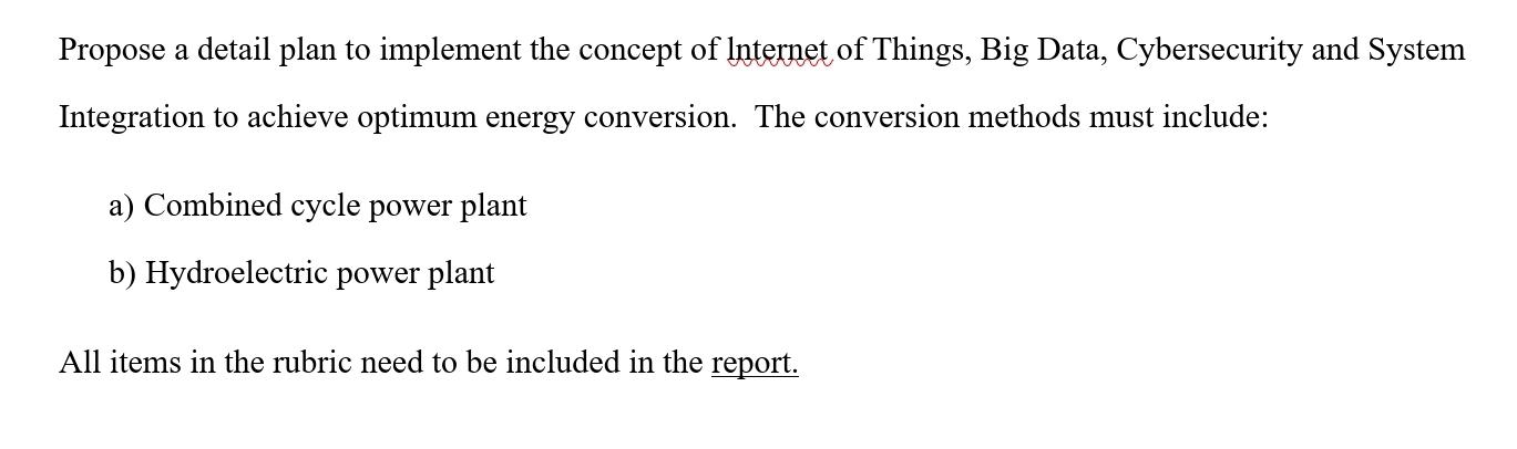 Solved Propose a detail plan to implement the concept of | Chegg.com