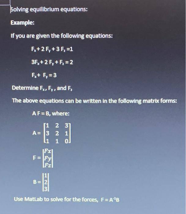 Solved Solving equilibrium equations: Example: If you are | Chegg.com