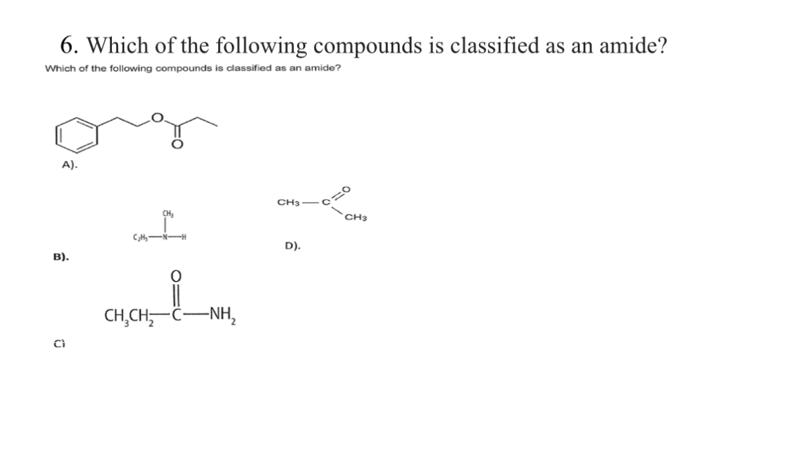 Solved Which of the following compounds is classified as an | Chegg.com