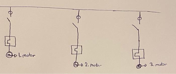 Solved A system with three motors will be controlled by PLC. | Chegg.com