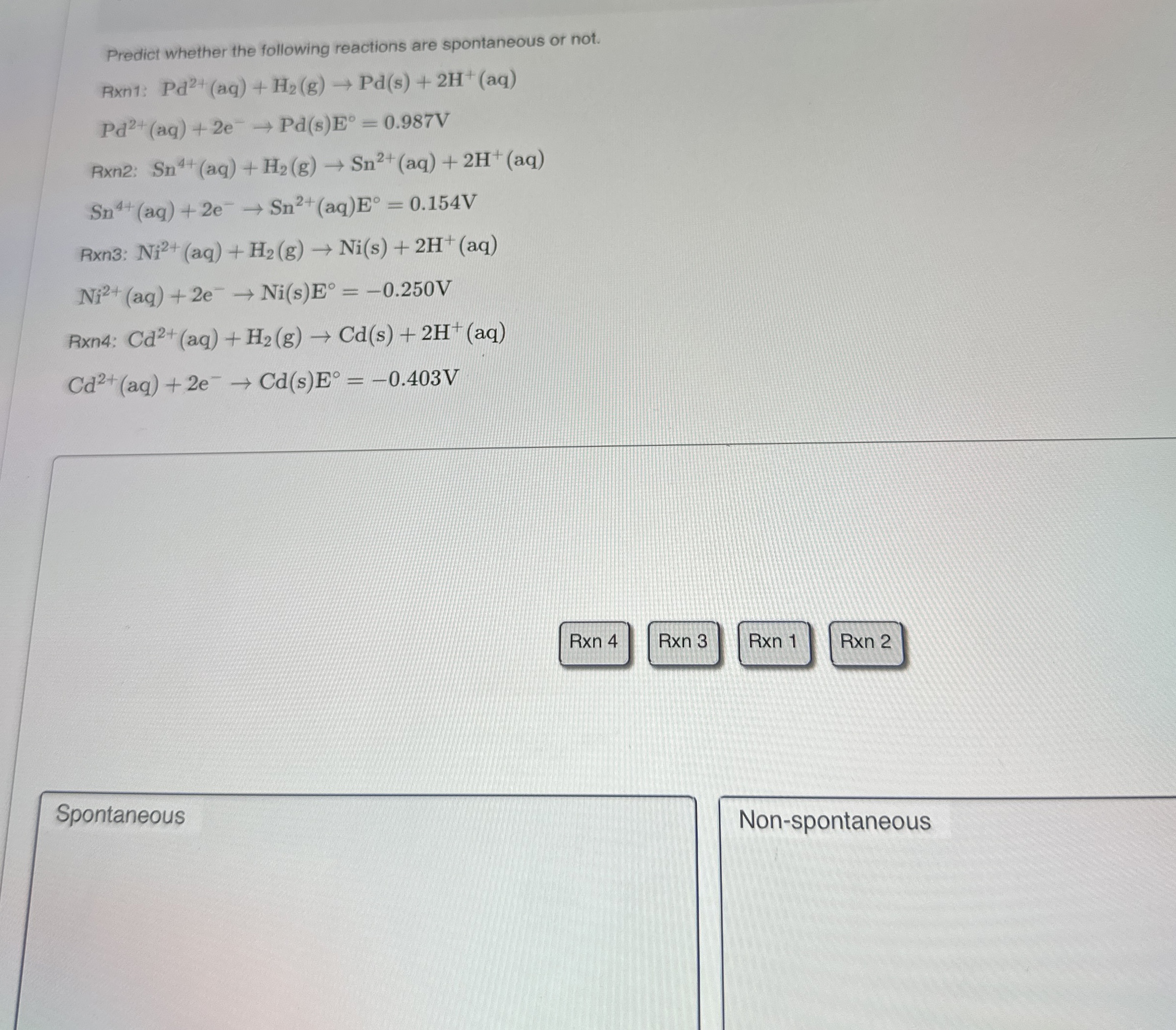 High Quality SOLUTION Predict whether the following reactions are | Chegg.com