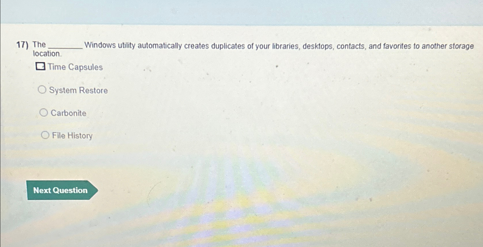 Solved The Windows utility automatically creates duplicates | Chegg.com