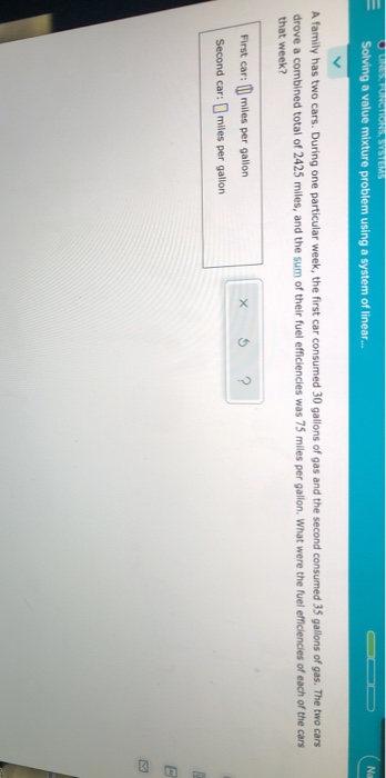 Solved UNES, FUNCTIONS, SYSTEMS Solving a value mixture | Chegg.com Solved UNES, FUNCTIONS, SYSTEMS Solving a value mixture | Chegg.com
