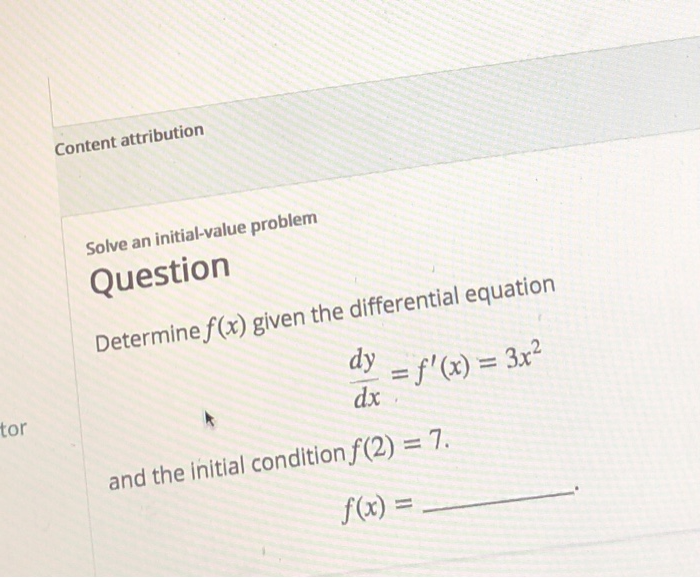 Solved Content attribution Solve an initial-value problem | Chegg.com
