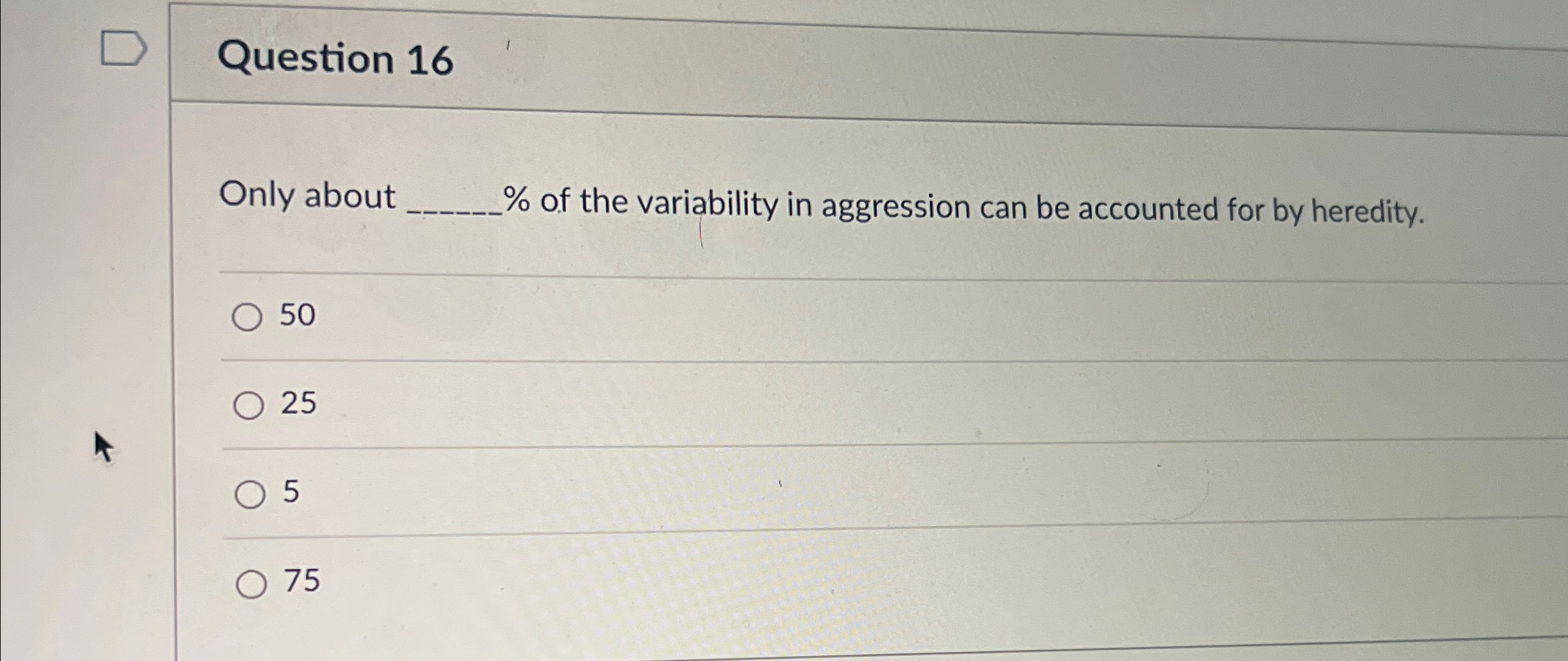 Solved Question 16Only about % ﻿of the variability in | Chegg.com